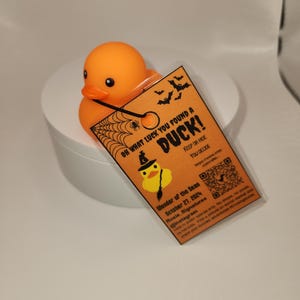Halloween Duck Tags personalized - Etsy