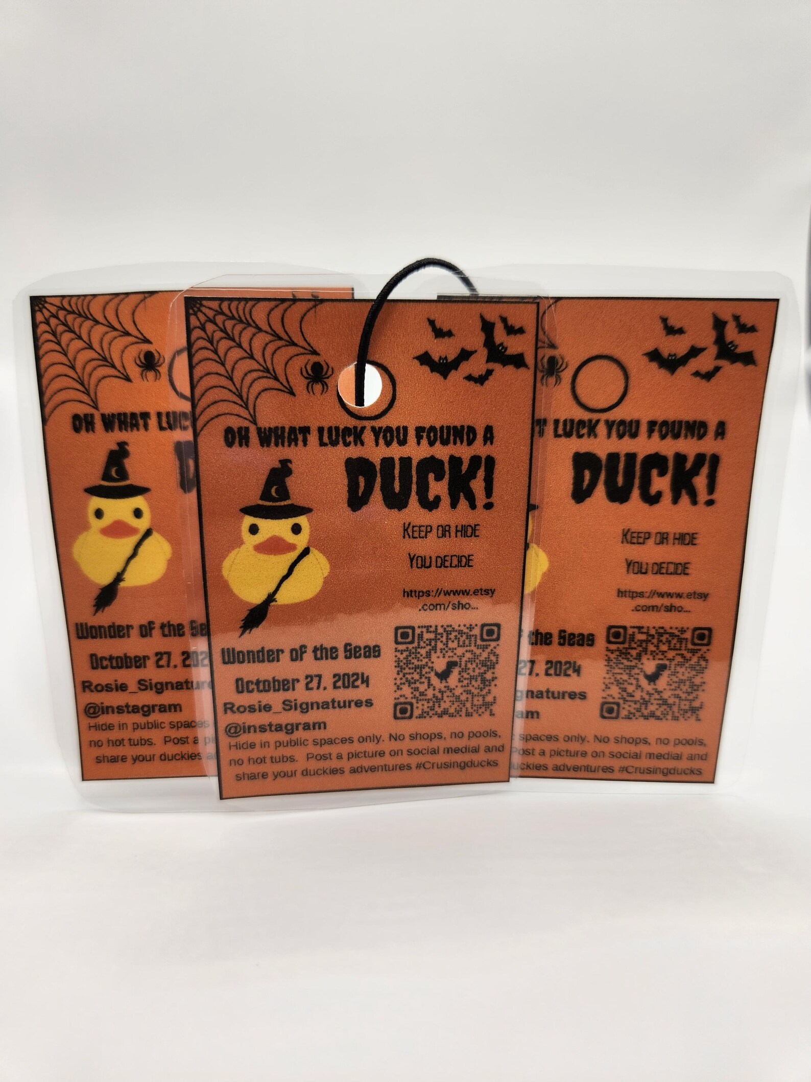 Halloween Duck Tags personalized - Etsy