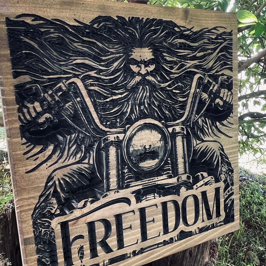 Freedom Rider Carved Wood Sign - Etsy