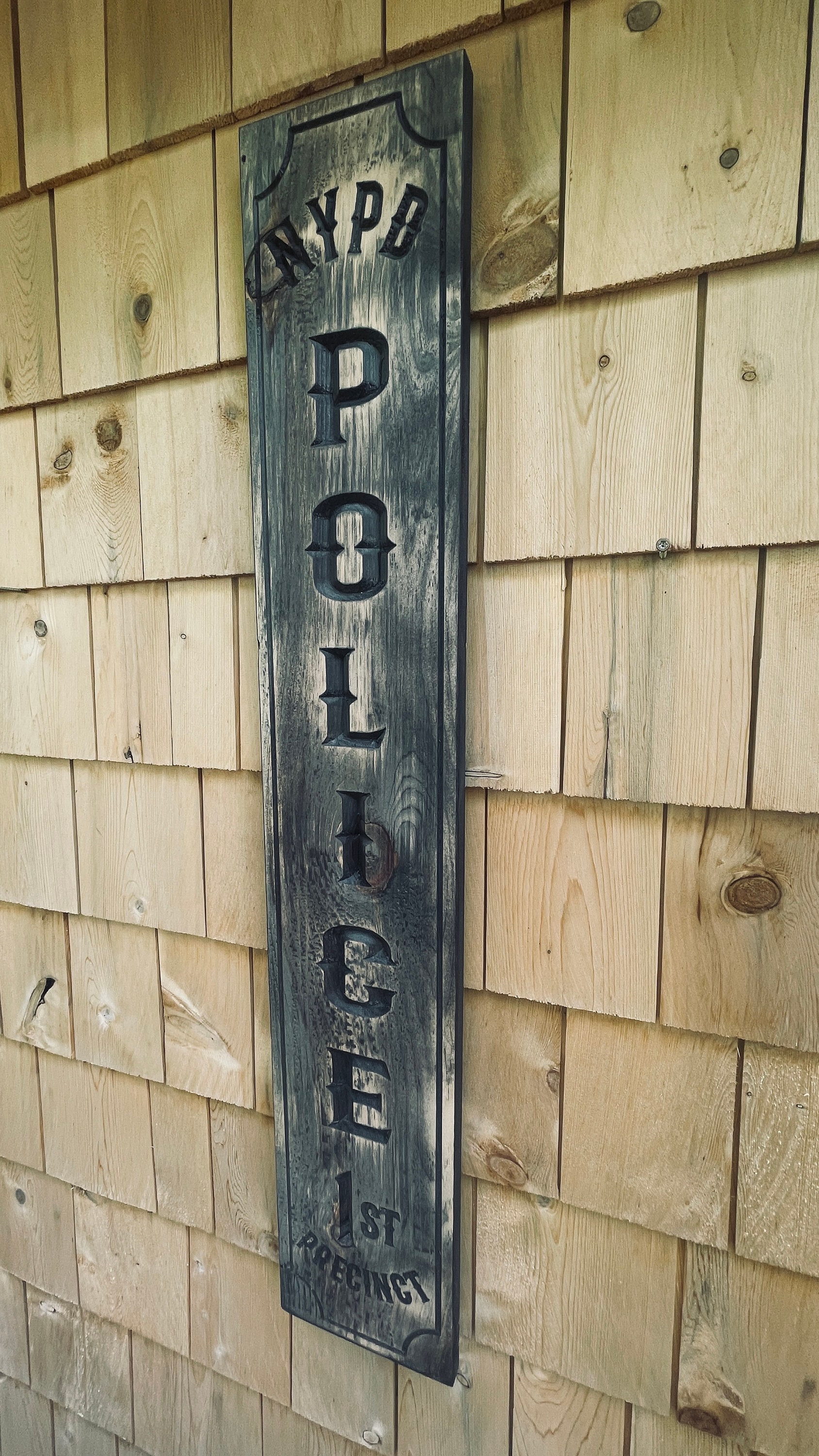 NYPD Police Carved Real Pine Wooden Sign - Chose Your Precinct or ...