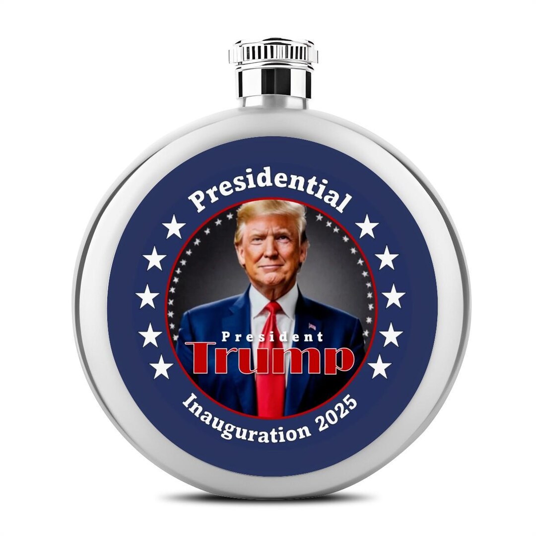 President Trump 2025 Inauguration Hip Flask Round Flask 5oz - Etsy