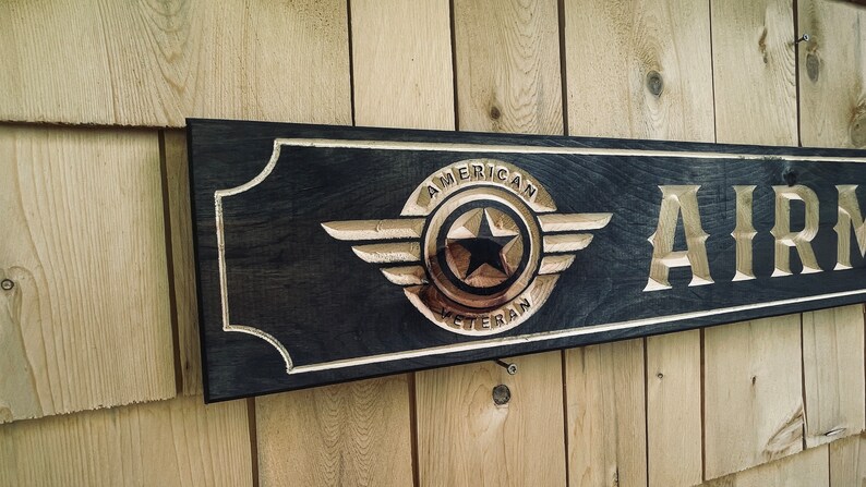 Airman American Veteran Carved Real Pine Wooden Sign - Etsy