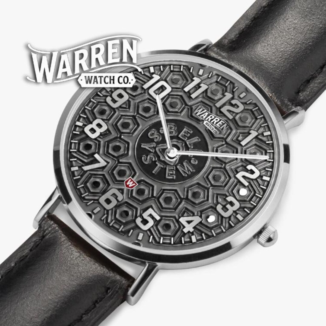 Bell Systems Manhole Cover Ultra-thin Unisex Quartz Watch With Genuine ...