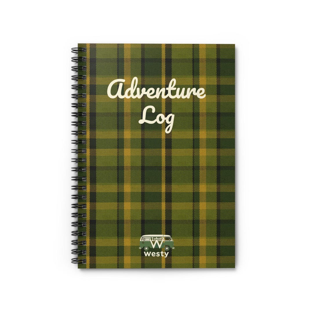 Westy Green Plaid Adventure Log Book – Spiral Bound Travel Diary - Etsy