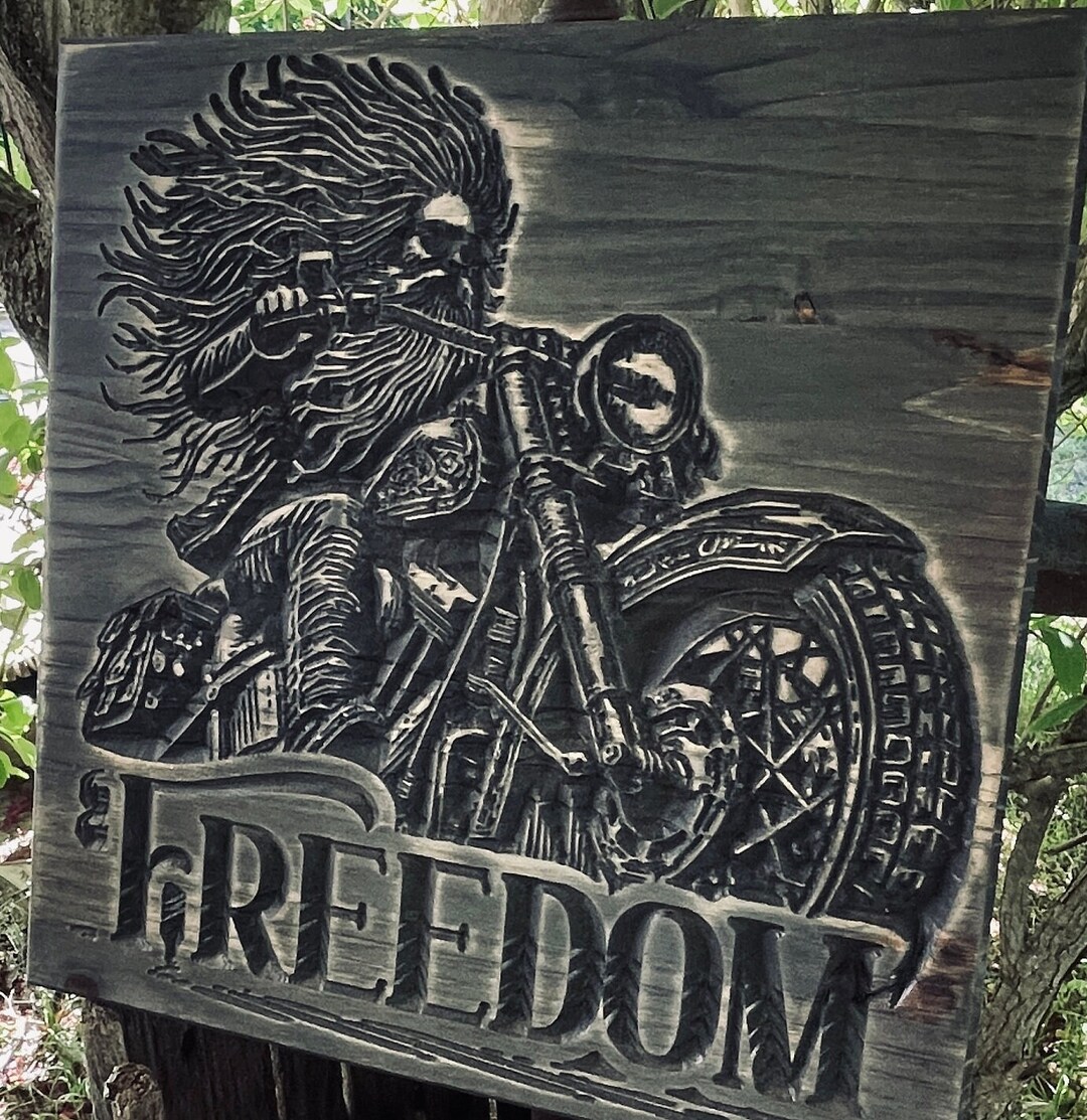 Freedom Rider Carved Wood Sign - Etsy
