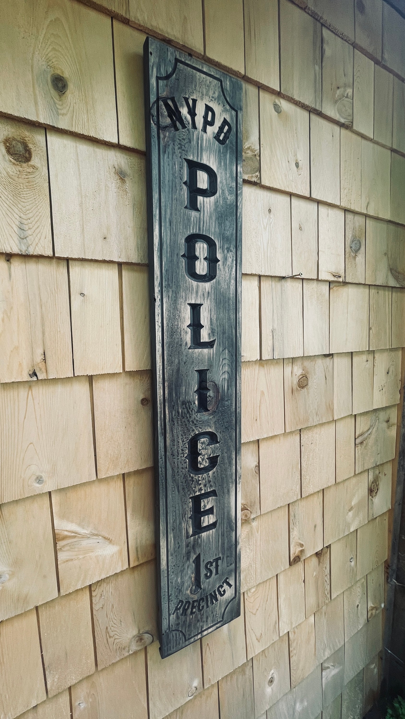 NYPD Police Carved Real Pine Wooden Sign - Chose Your Precinct or ...