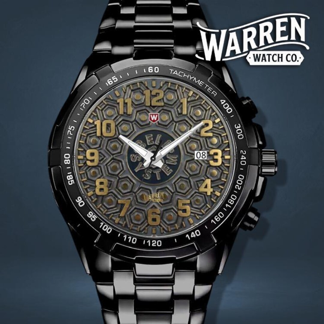 Bell Systems Manhole Cover Luxury Black Metal Watch | High-definition ...
