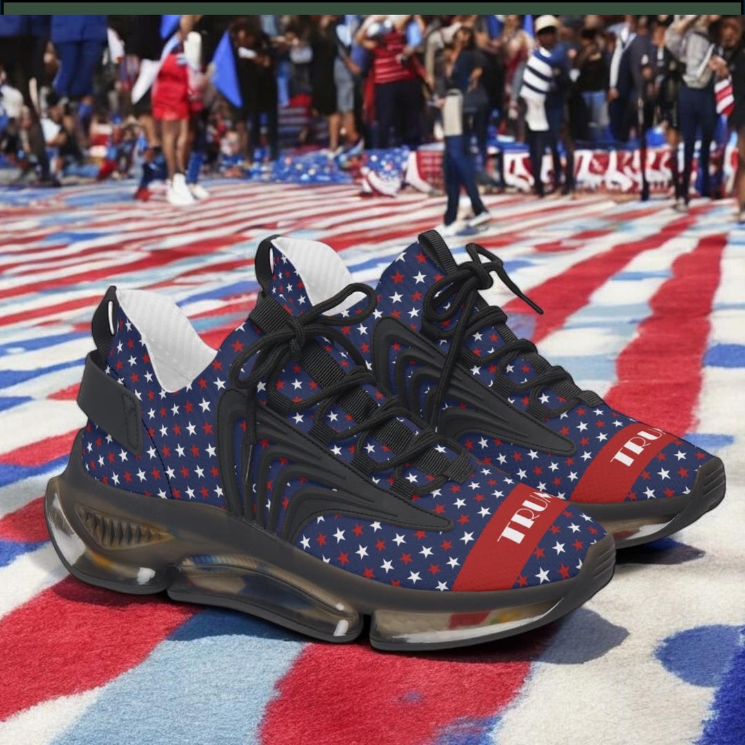 President Trump Supporter Shoes, Women's Mesh Sneakers Shoes, Patriotic ...