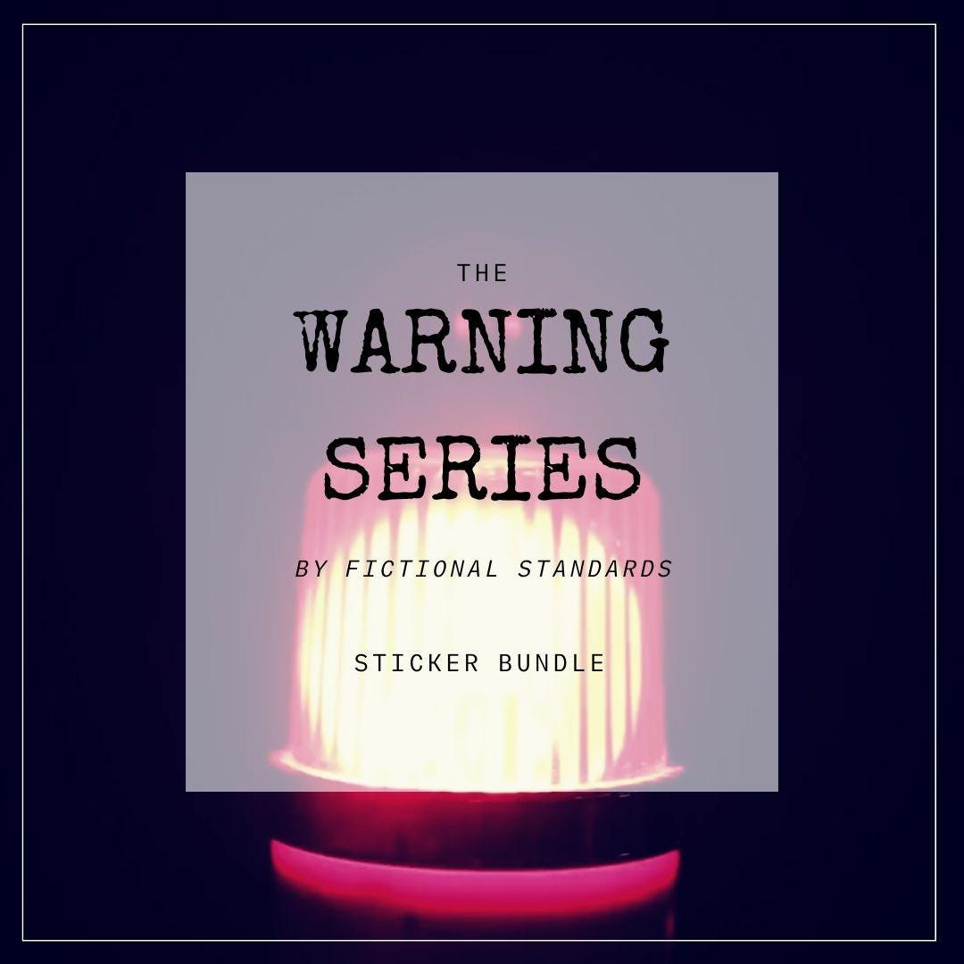 Warning Series Sticker Bundle: Book Trope Holographic Matte Stickers - Etsy