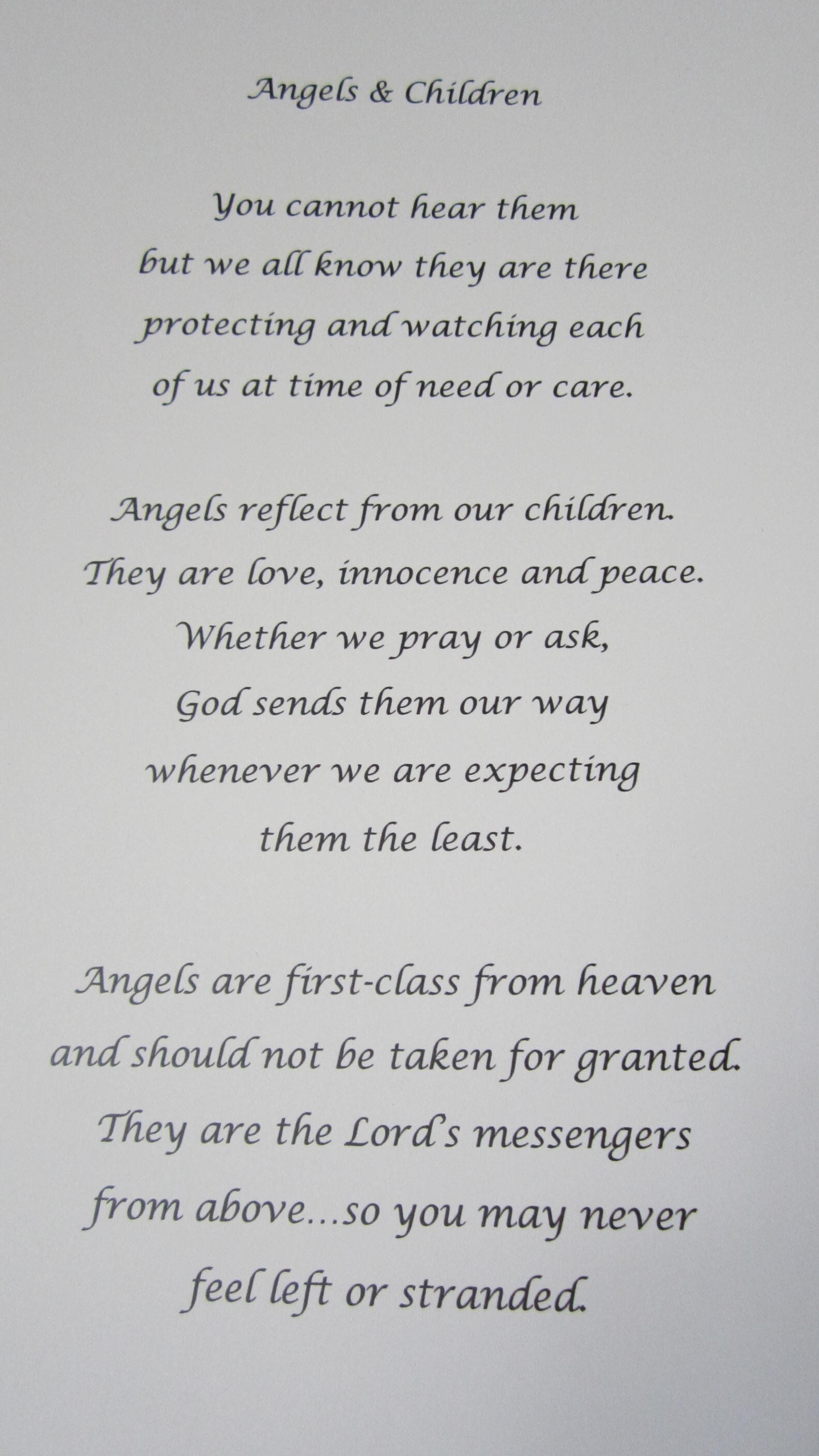 Angels and Children...a Poem From My Heart - Etsy