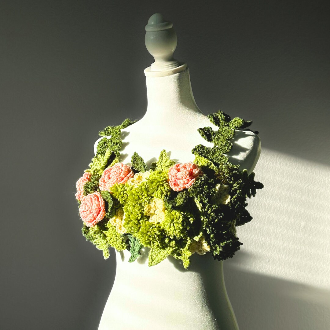 CROCHET PATTERN Garden Fairy Top Pattern Flower Plant Crop Top Boho ...