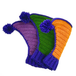 CROCHET PATTERN 3 Point Jester Hat Fool's Cap Easy Fantasy Crochet ...