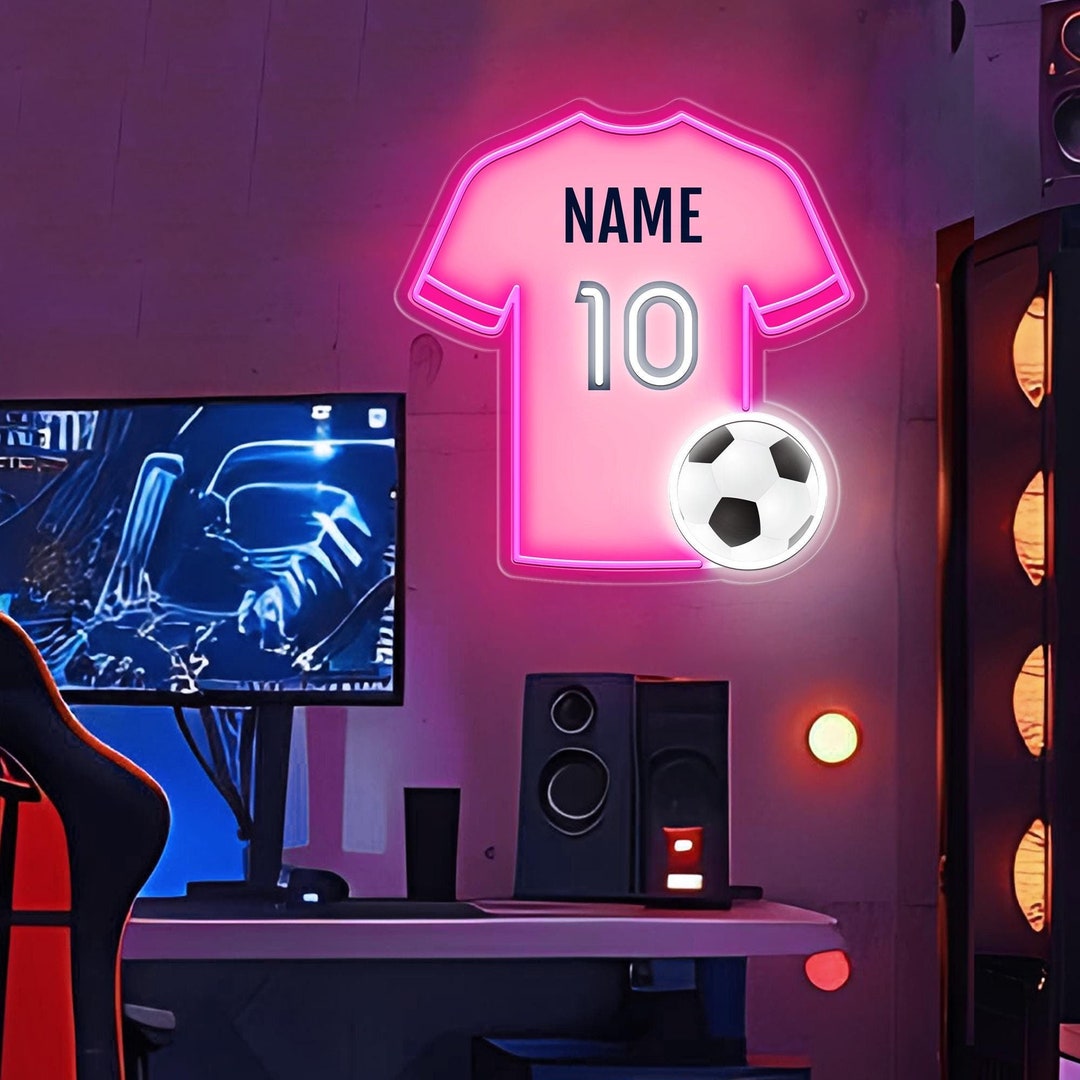Custom Soccer Neon Sign,personalized Soccer Neon Sign,soccer Wall Decor ...