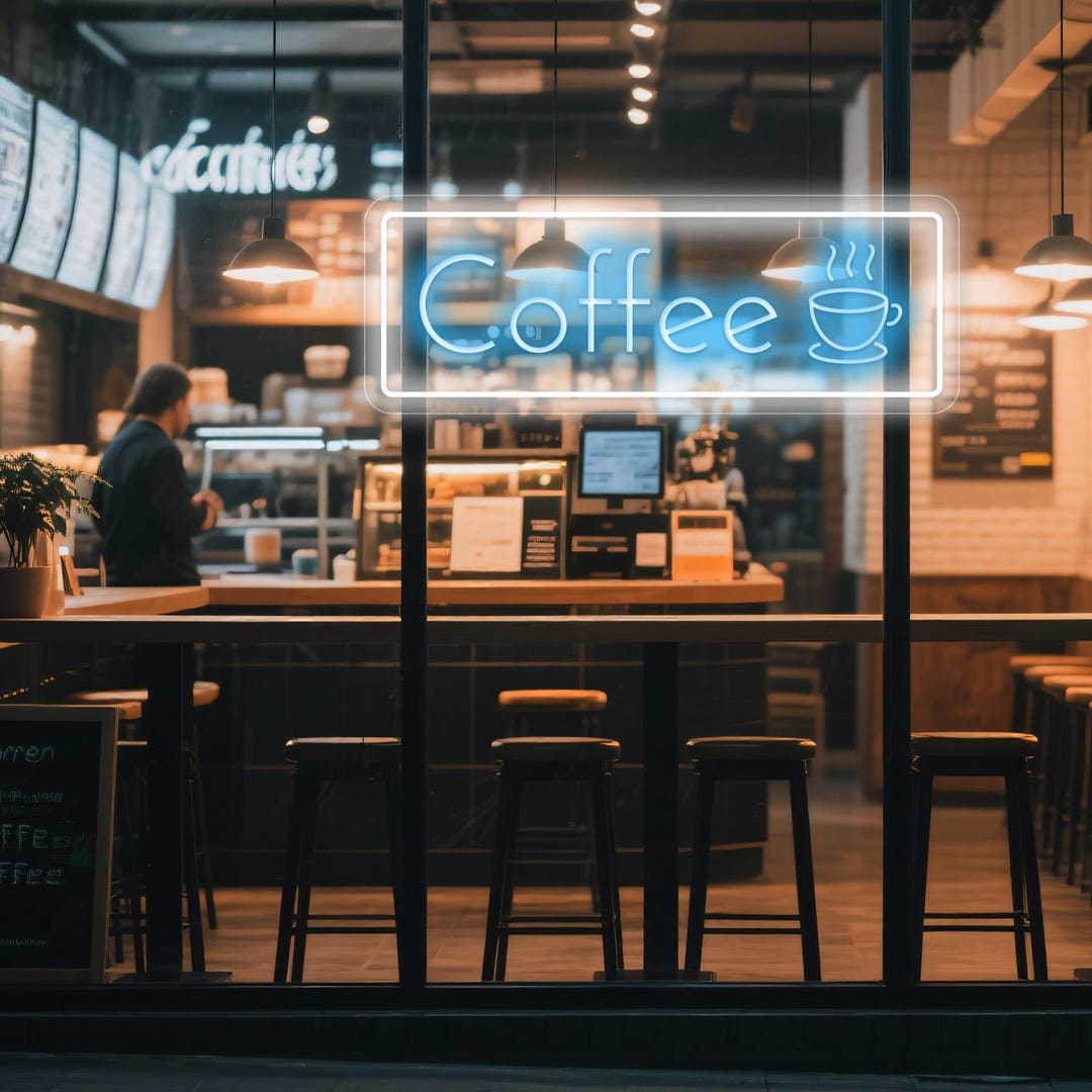 Personalized Coffee Shop Sign, Café Neon Sign, Coffee Bar Sign, Home ...