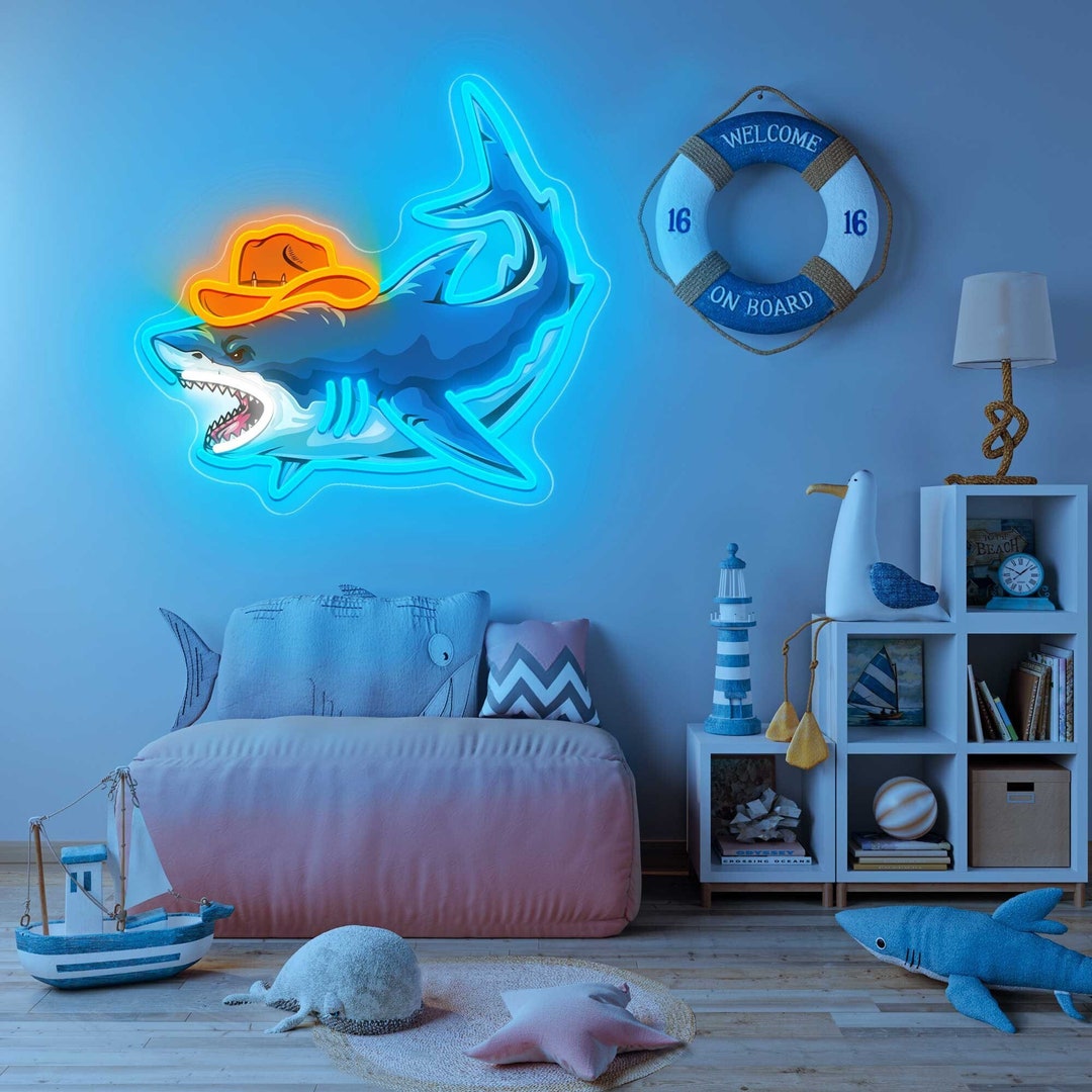Shark Neon Signs for Wall Decor,shark Neon Light Sign Gifts for Kids ...