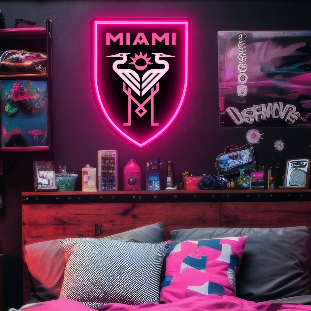 Logo Sign Inter Miami Messi,inter Miami Club Logo Neon Sign,miami ...