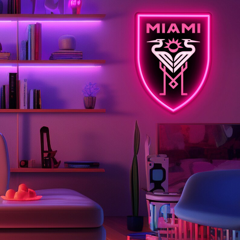 Logo Sign Inter Miami Messi,inter Miami Club Logo Neon Sign,miami ...