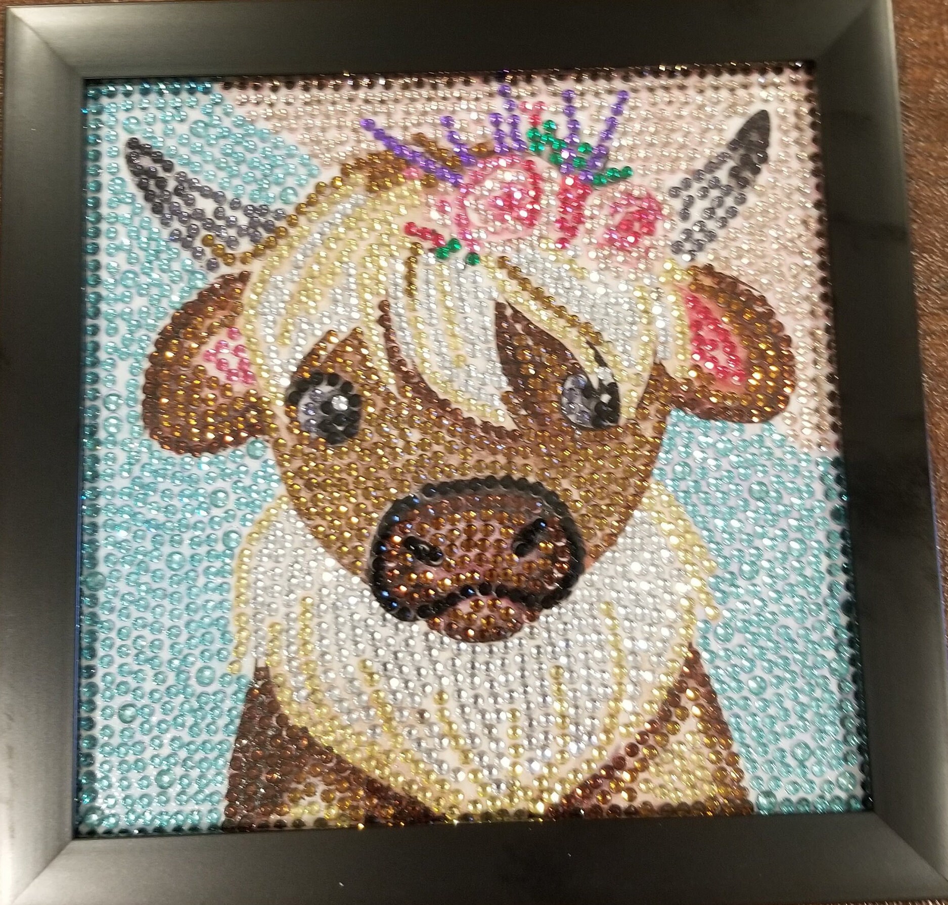 Finished Cow Diamond Art 6x6 - Etsy