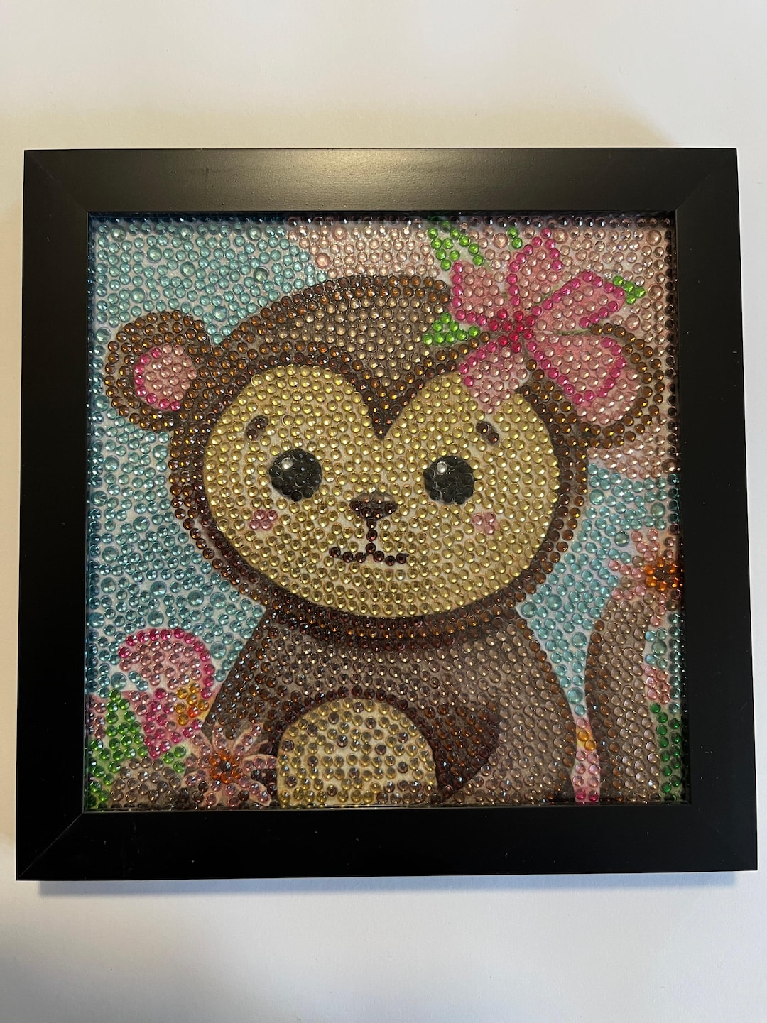 Finished Monkey Diamond Art 6x6 - Etsy