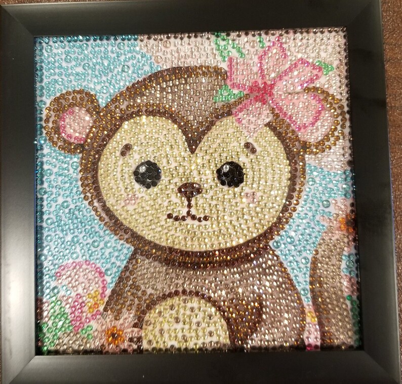 Finished Monkey Diamond Art 6x6 - Etsy