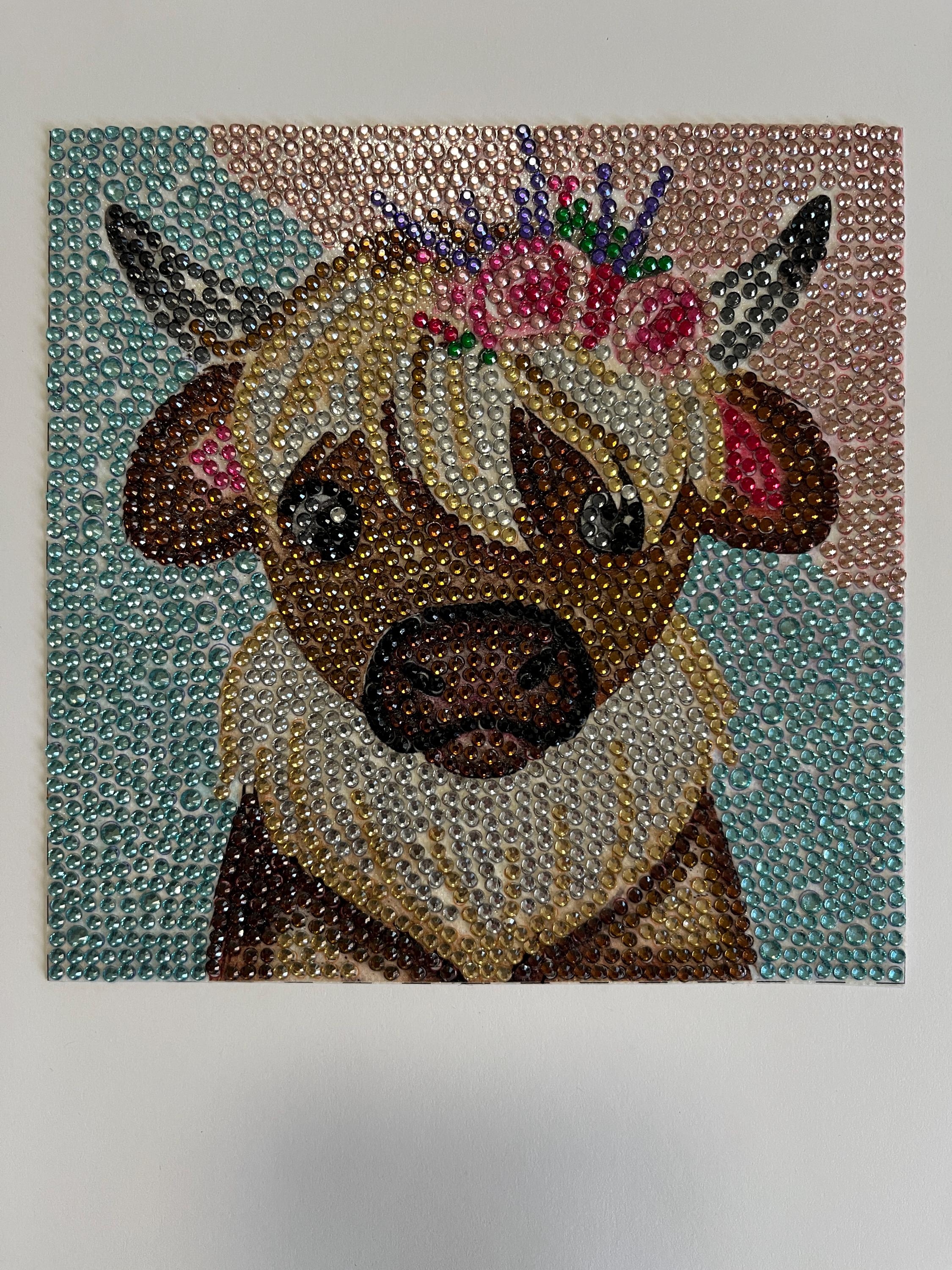 Finished Cow Diamond Art 6x6 - Etsy