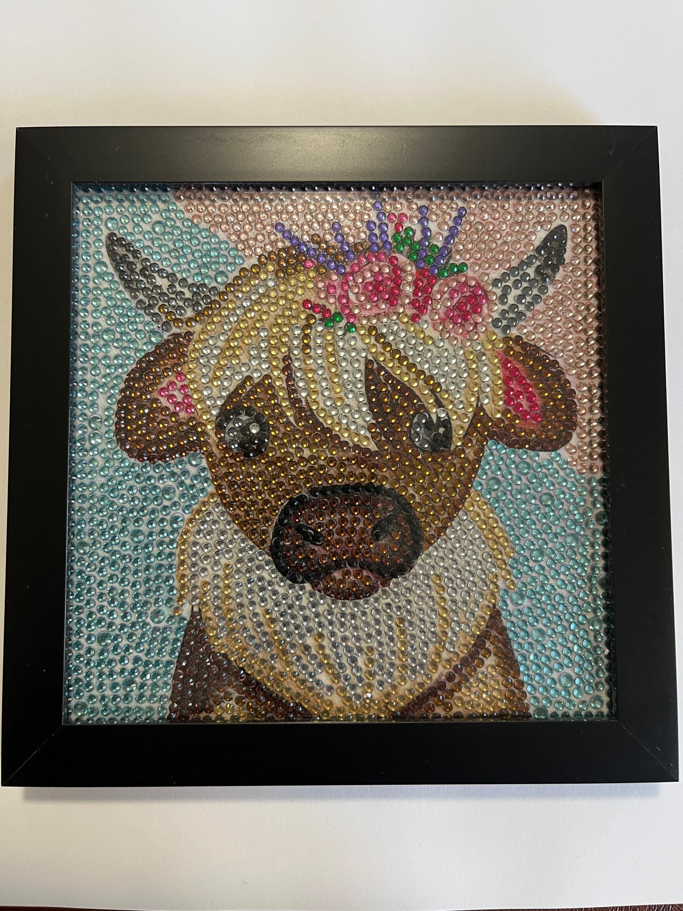 Finished Cow Diamond Art 6x6 - Etsy