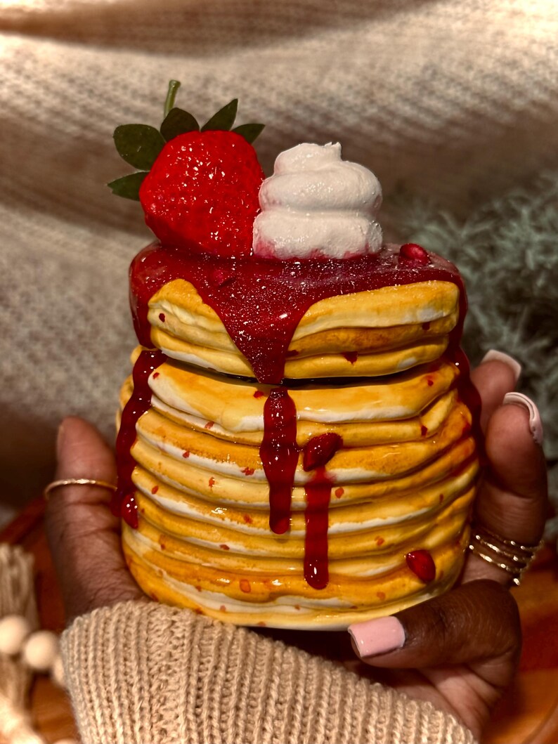 Mini Strawberry Pancake Trinket Dish, Cute Jar for Trinkets, Decorative ...