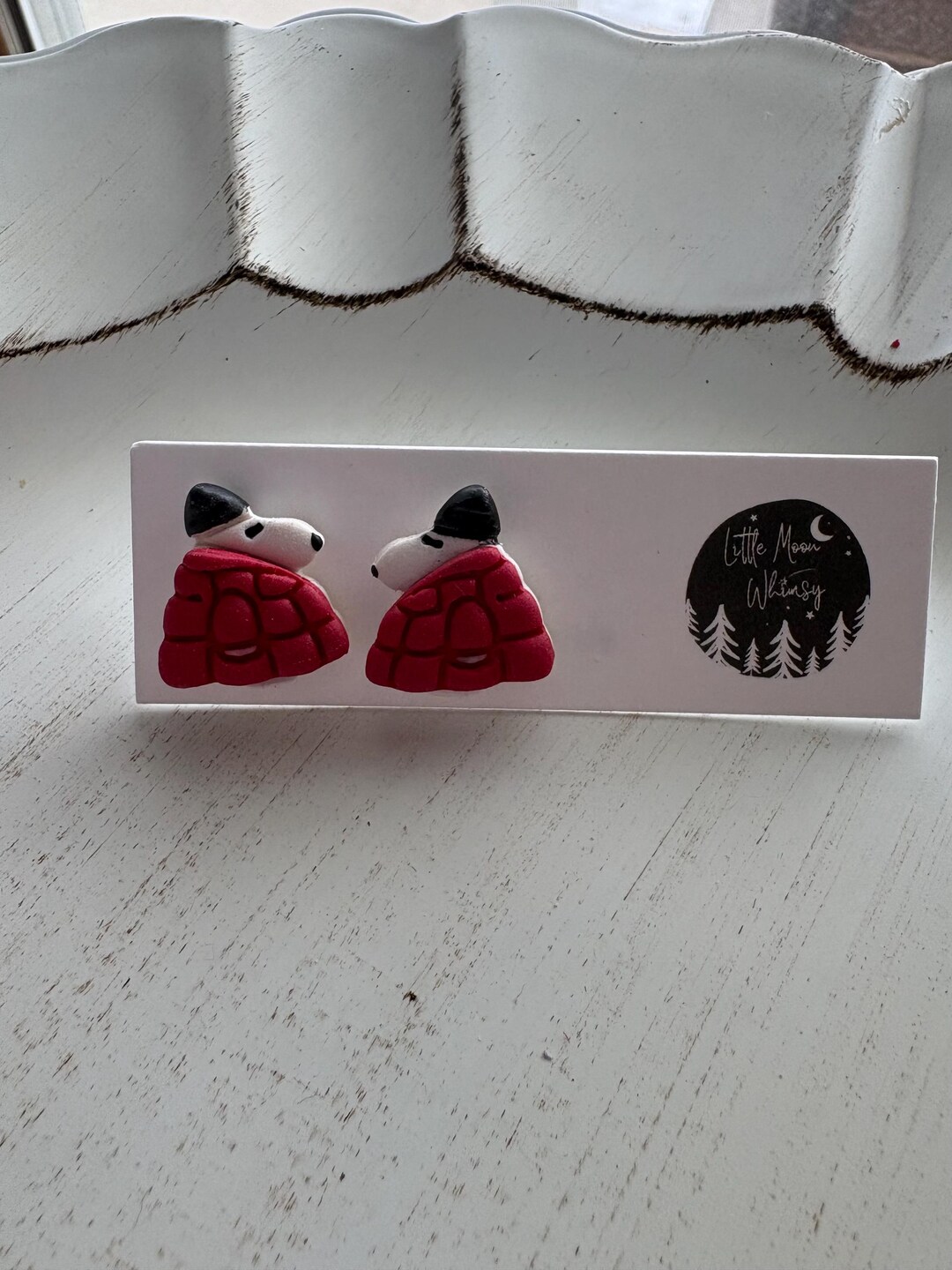 Snoopy in Puffer Jacket Studs - Etsy