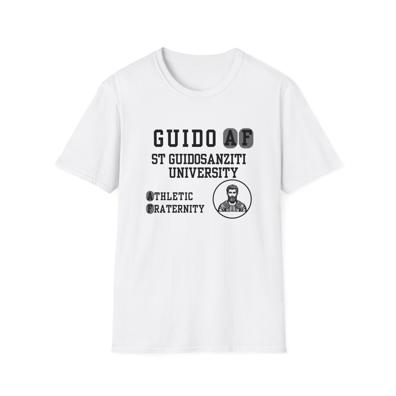 Guido AF Athletic Fraternity Shirt Fake University Back-to-school ...