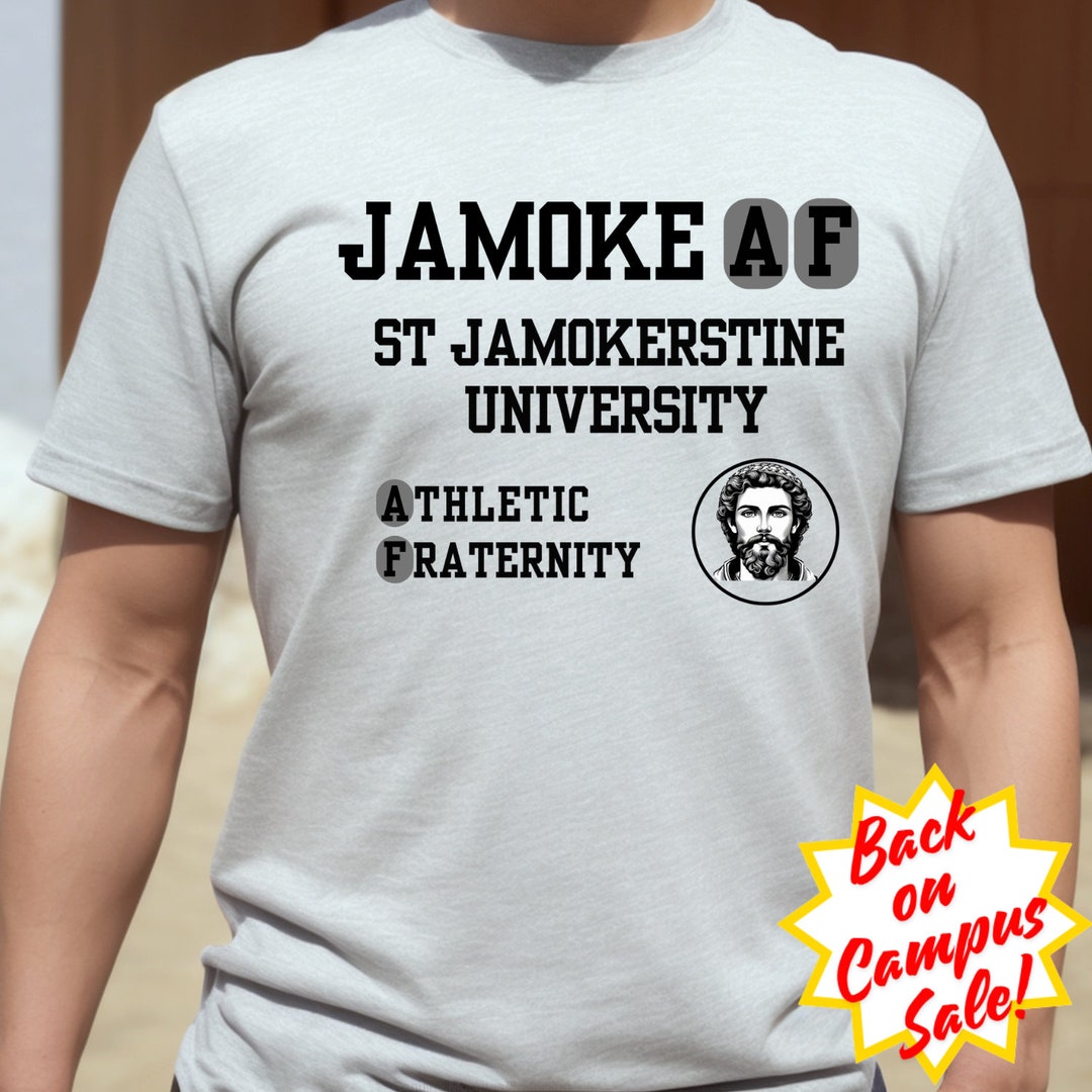 Jamoke AF Athletic Fraternity Shirt Fake University Back-to-school ...