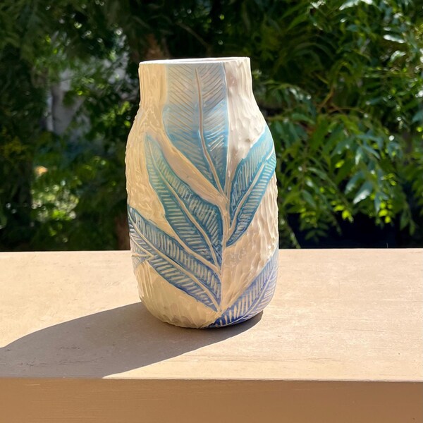 Sgraffito Vase - Etsy