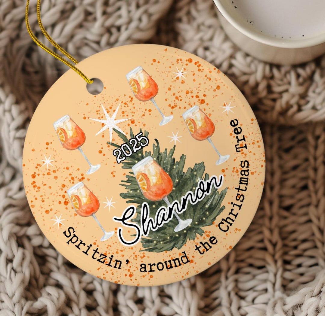 Custom Aperol Spritz Ornament Personalized Ceramic Ornament Christmas ...