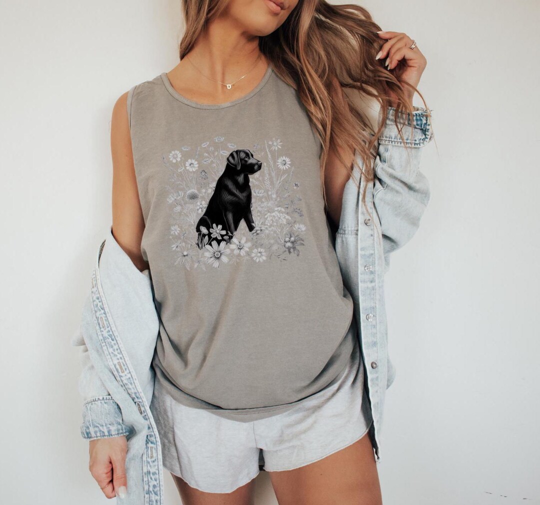 Black Labrador Retriever Tank Comfort Colors Shirt Black Lab Tank for ...