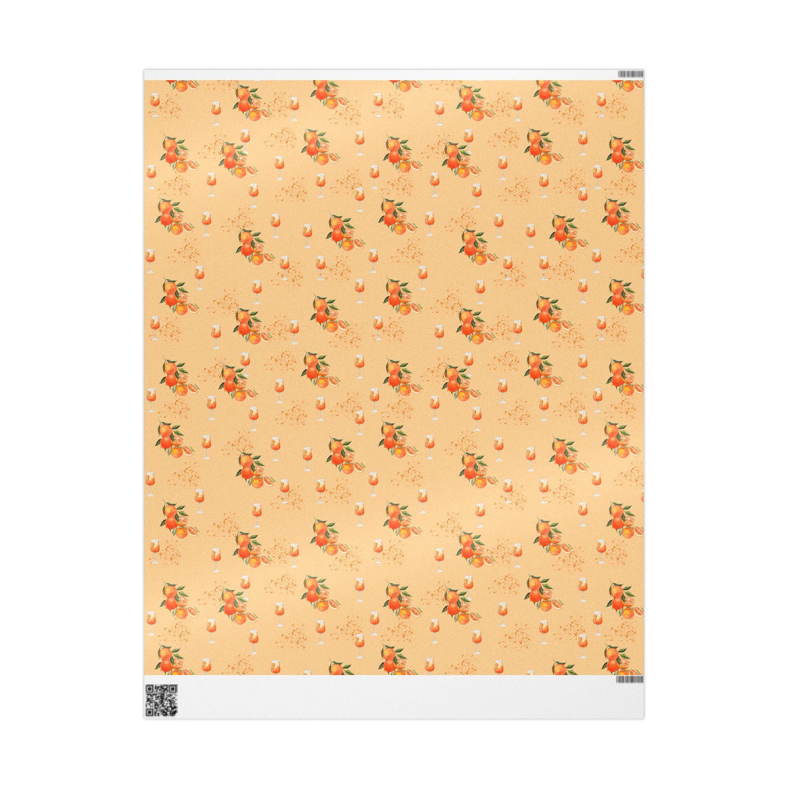 Aperol Spritz Wrapping Paper Aperol Spritzer Gift Wrap Bridal Shower ...