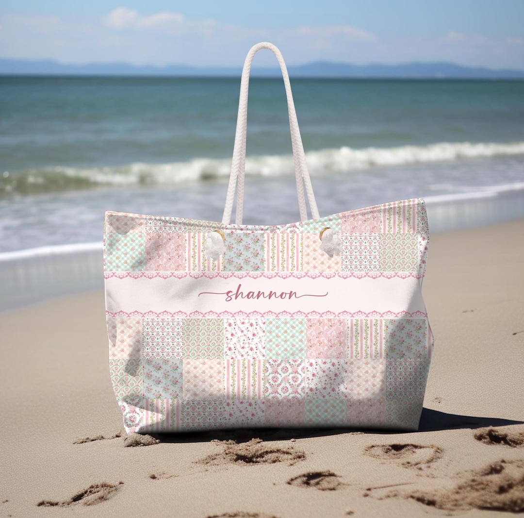 Personalized Beach Bag Monogram Tote Bag Weekender Bag Beach Bag ...