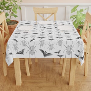 Halloween Tablecloth for Fall Decor Spooky Tablecloth With Spiders and ...