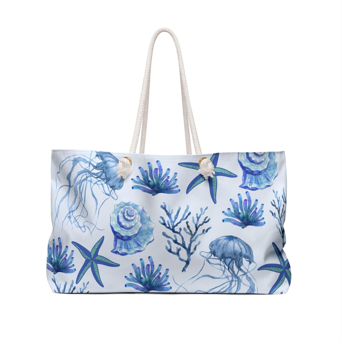 Custom Tote Bag Beach Bag Ocean Inspired Beach Tote Bag Vacation Bag ...