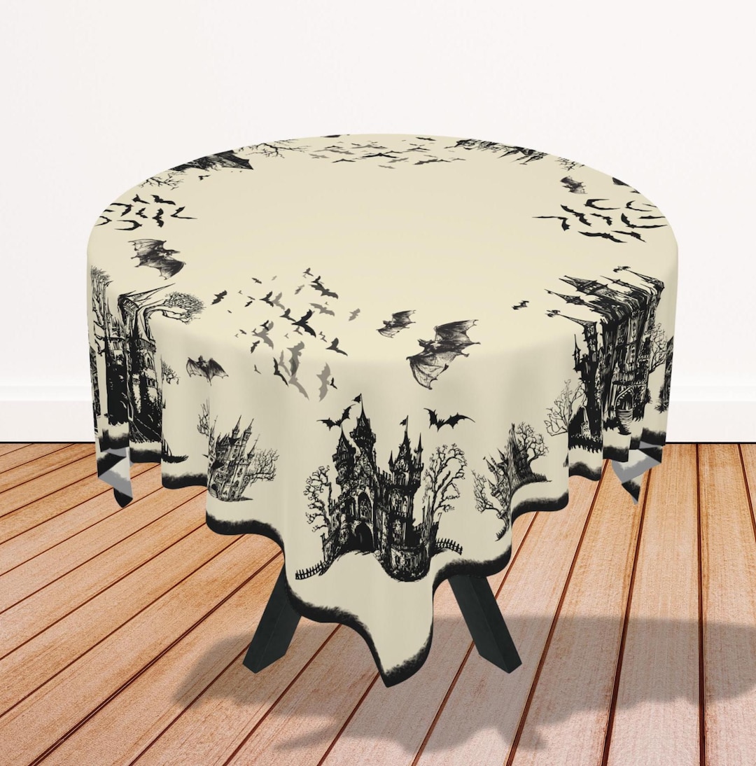 Haunted Mansion Halloween Table Cloth Haunted House Tablecloth With ...