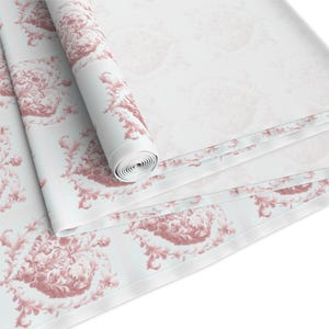 Valentines Day Table Runner Pink Table Runner Toile Heart Table Runner ...