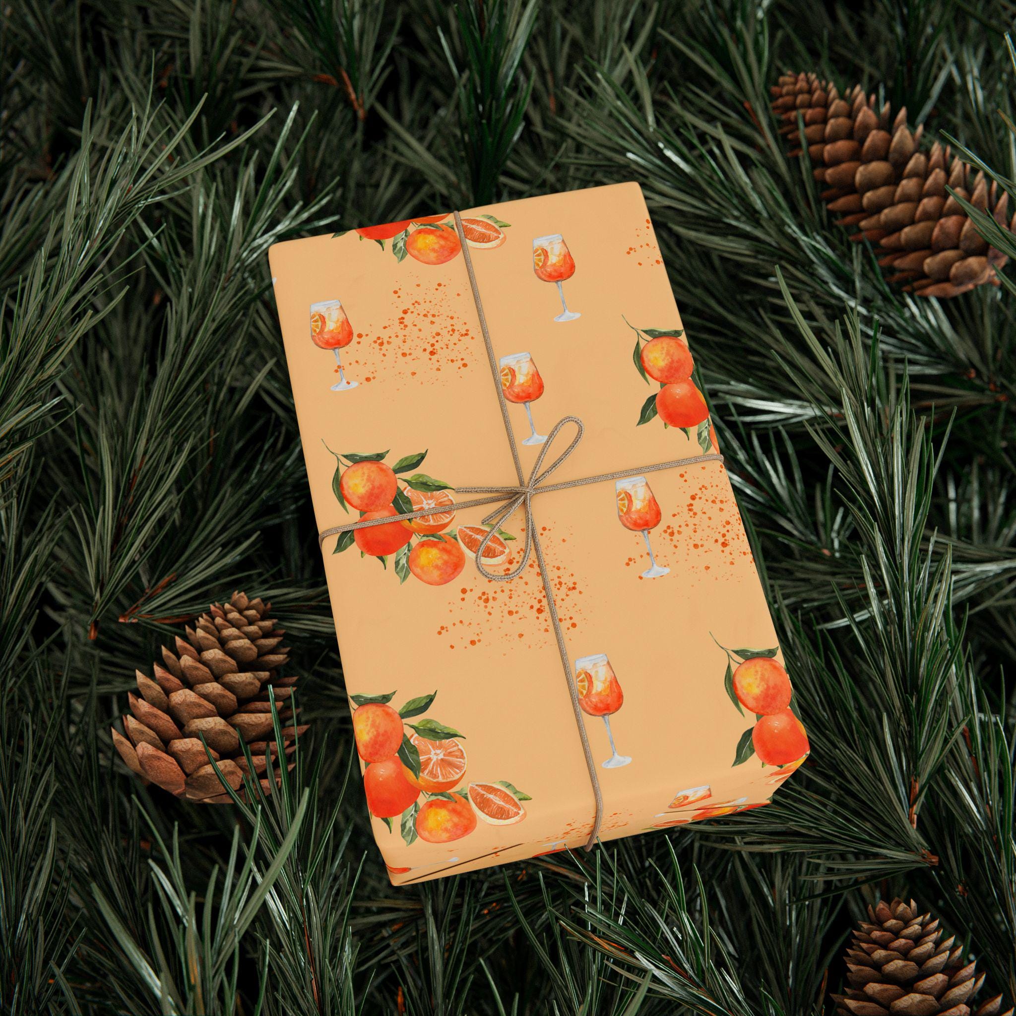 Aperol Spritz Wrapping Paper Aperol Spritzer Gift Wrap Bridal Shower ...