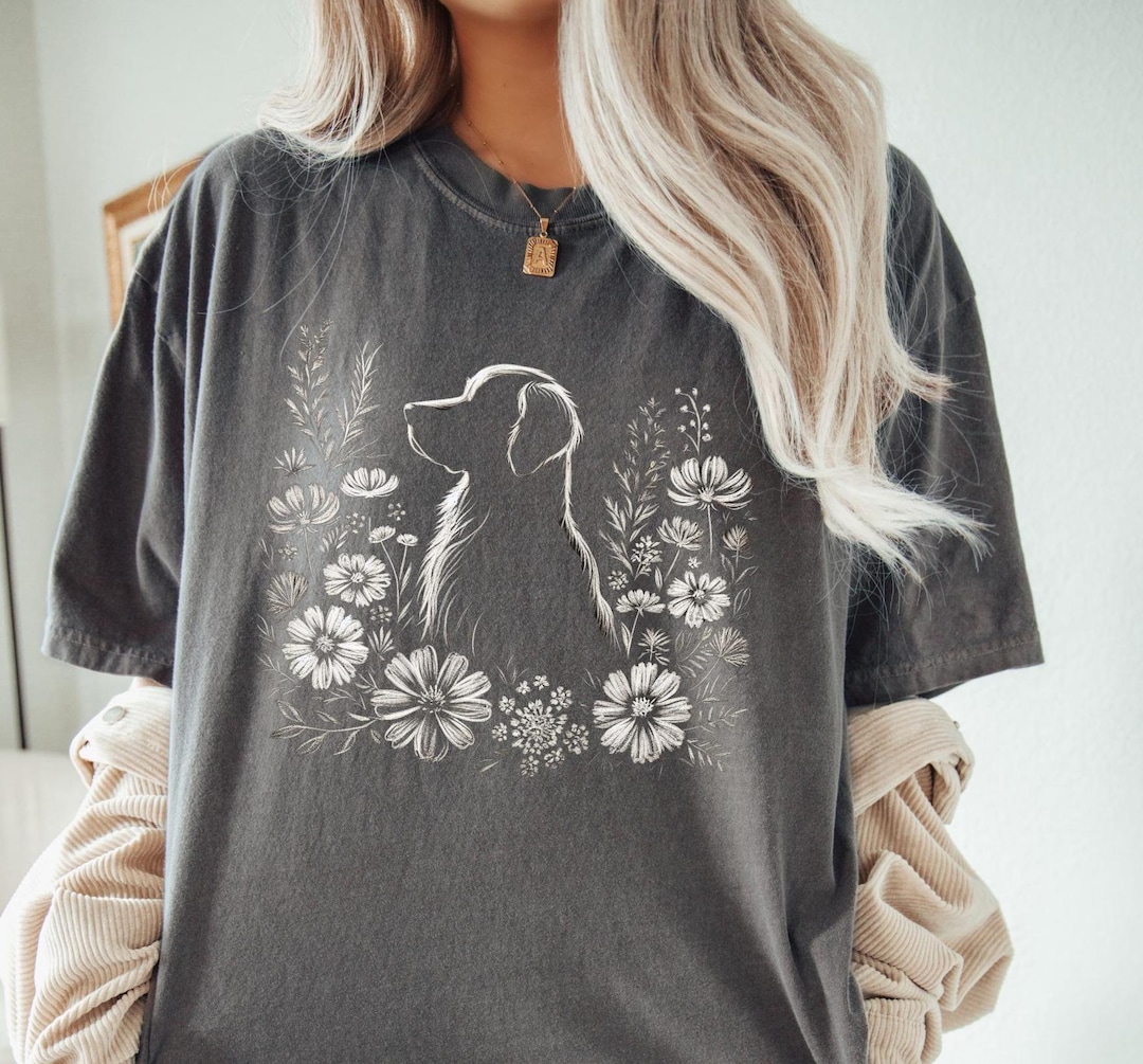 Golden Retriever Shirt Comfort Colors Vintage Dog Mom T-shirt Dog Lover ...