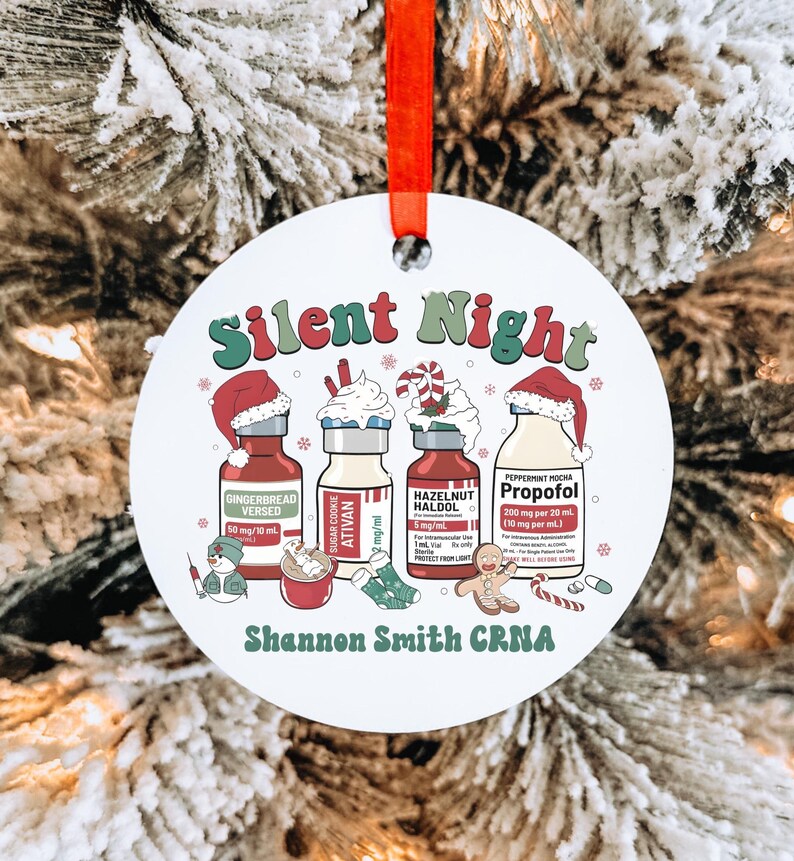 Funny CRNA Gift - Fun Anesthesia Christmas Ornament - Custom ...