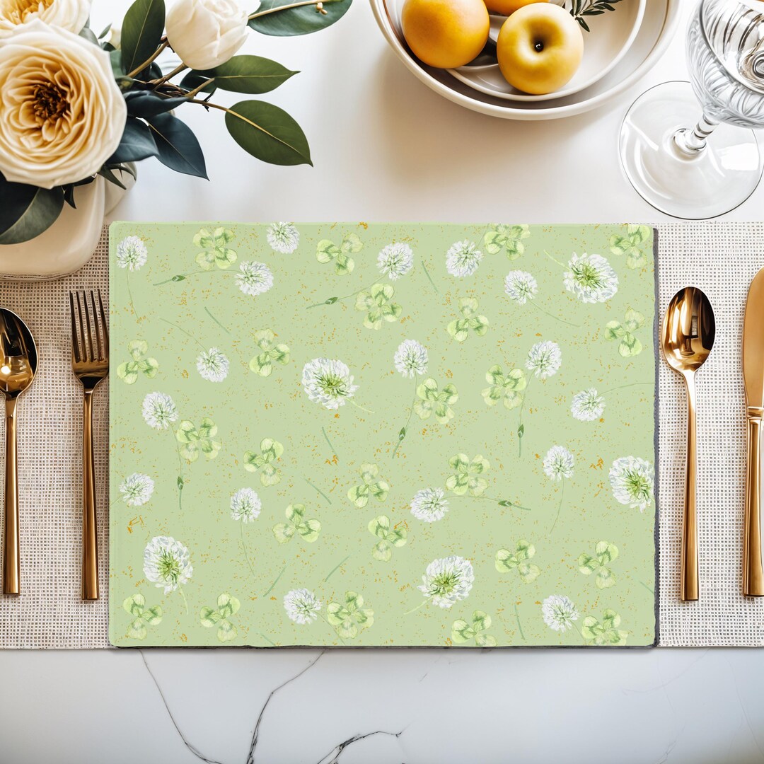 St Patricks Day Placemats Set of 6 Placemats Set of 4 Placemats Place Mats Green Placemats ...