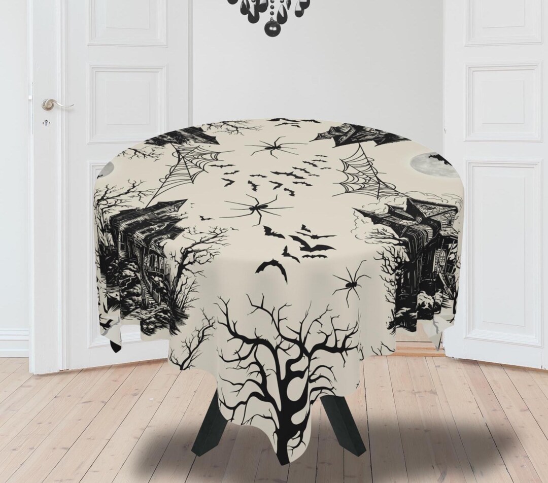 Haunted Mansion Halloween Table Cloth Haunted House Tablecloth With ...