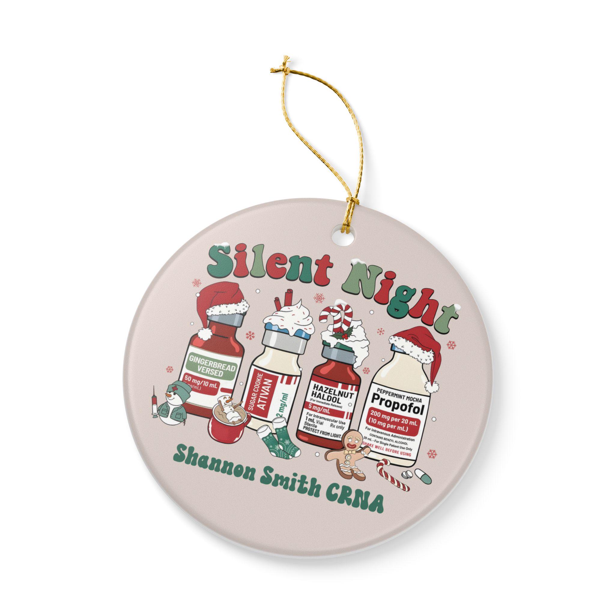 Funny CRNA Gift - Fun Anesthesia Christmas Ornament - Custom ...