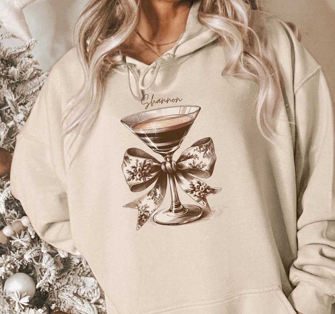Espresso Martini Hoodie Signature Cocktail Custom Hoodie Hooded ...