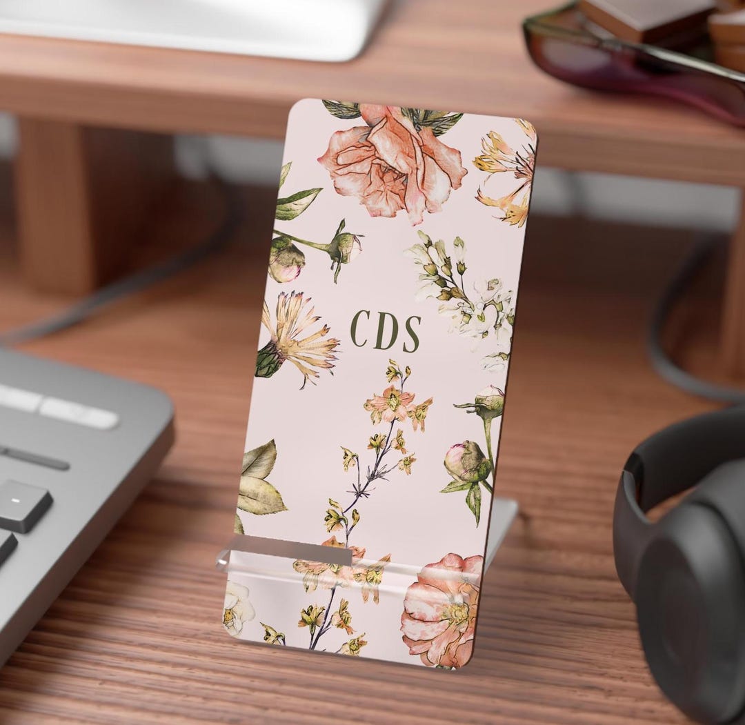 Cell Phone Stand Monogram Phone Holder Desk Accessories Phone ...