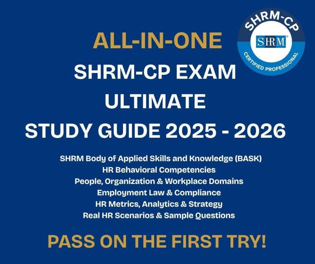 2025–2026 SHRM-CP Exam Study Guide | Bask-aligned Notes, Practice ...