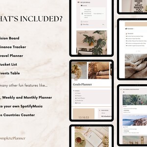 Goals Notion Planner Digital Beige Dashboard for Goal Getters Aesthetic Notion Life Template ...