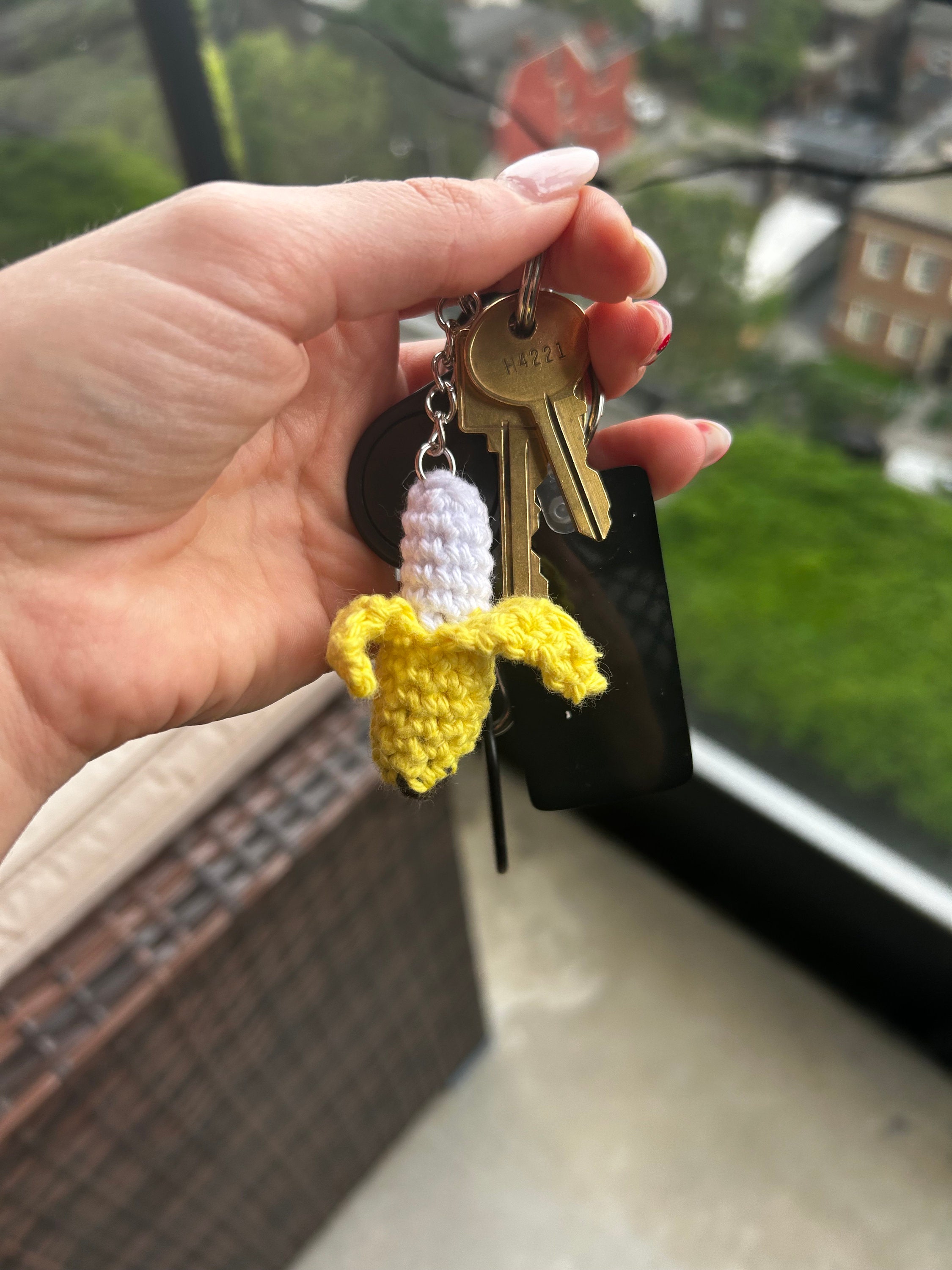 Banana Crochet Keychain - Etsy